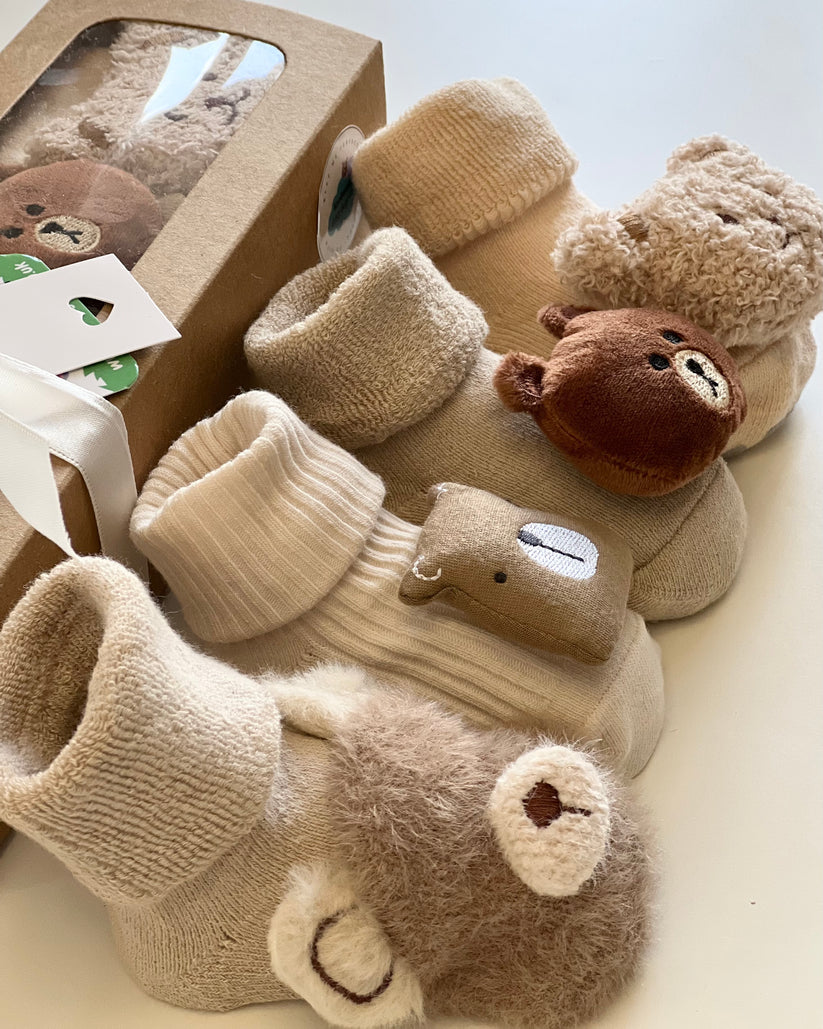 Baby Gift Box - Teddy Bear Sock Collection – mybabysocks.co.uk
